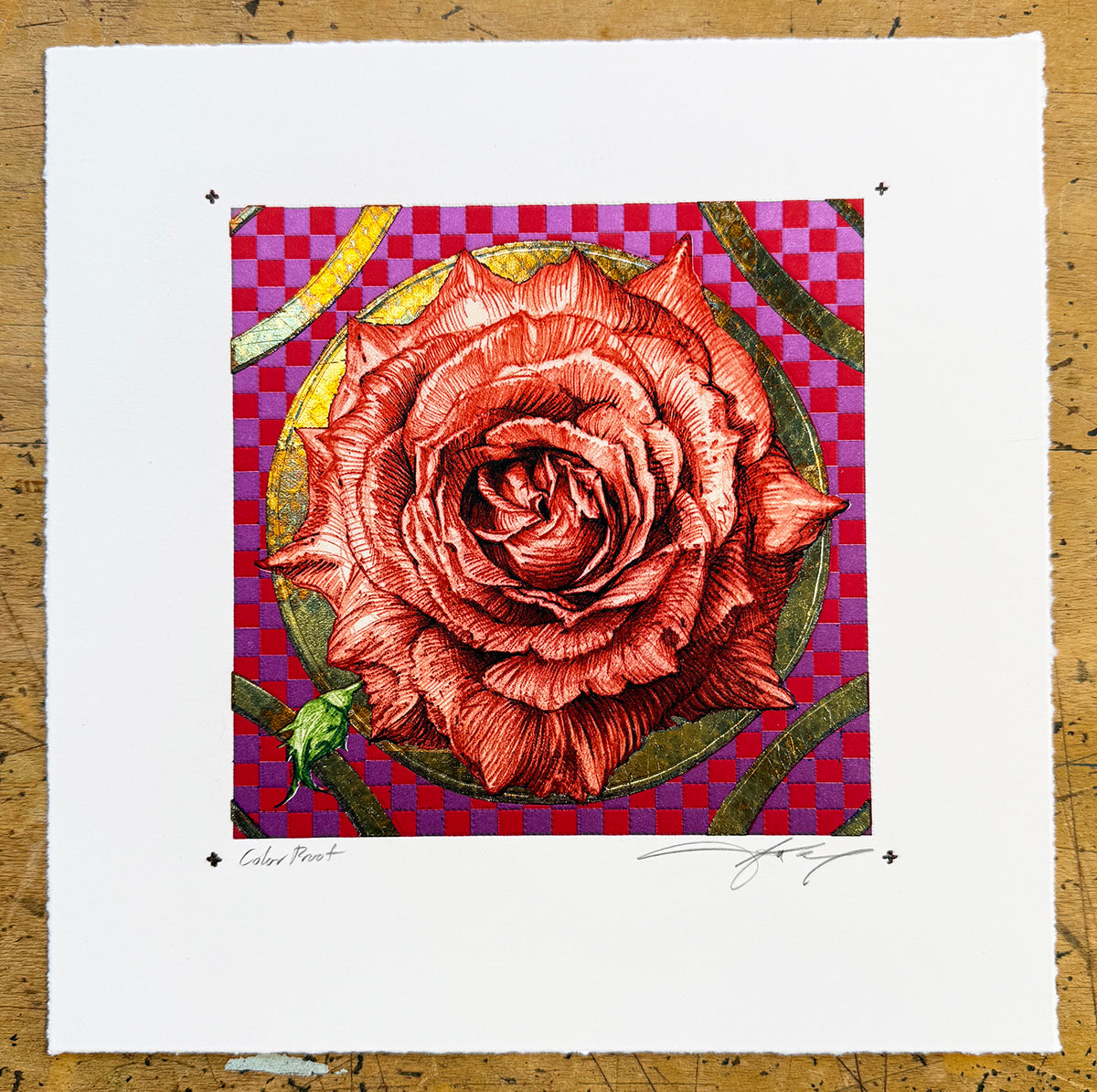 Infrared Roses - Red Rose Color Proof w/ Purple Background – Masthay ...